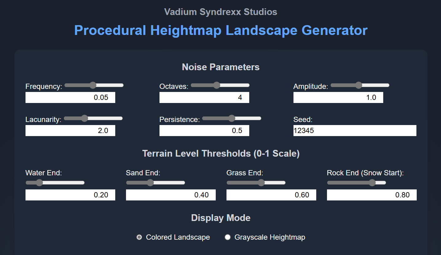 GitHub - Dwayne333/Height-Map-Generator: Height Map Terrain Generator
