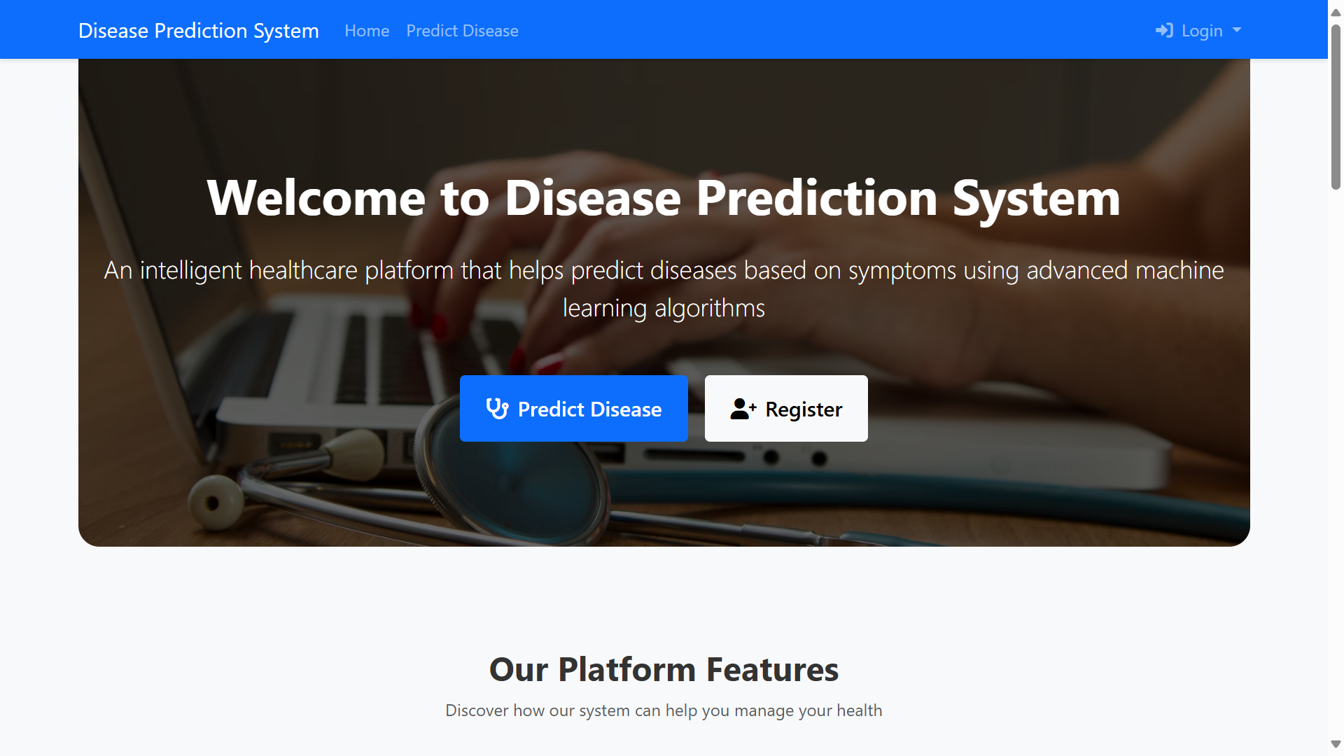 GitHub - mrsushilshrestha/Disease-Prediction-System-Django-Machine_learning-AI: Disease ...