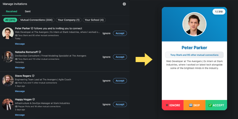 GitHub - yashrajnayak/linkedin-invitation-manager: A powerful Chromium extension that transforms ...