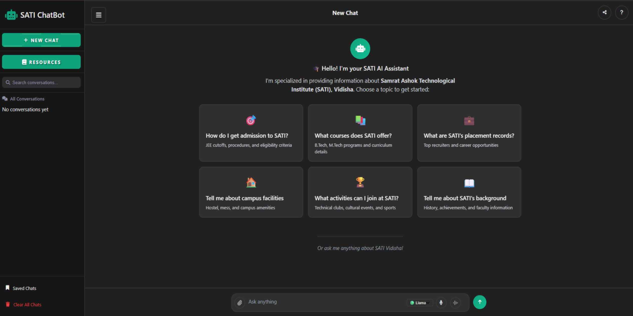 GitHub - SAFAL-TIWARI/SATI-ChatBot: 🤖 Advanced AI chatbot for SATI with ...