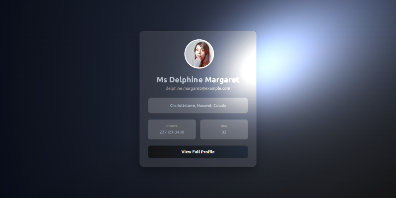GitHub - FredSRocha/Glassmorphism_Business_Card: 🎉 Interactive Gradient ...