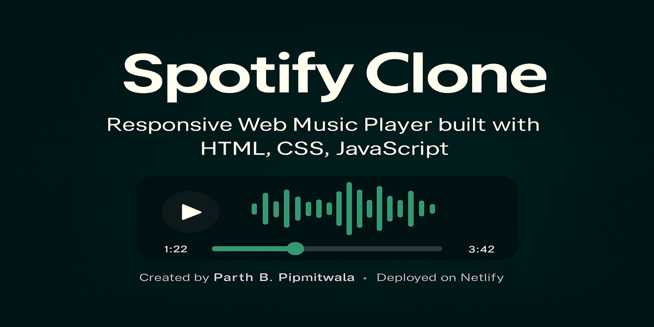 GitHub - ParthPipermintwala/Spotify-Clone: A modern music streaming web app inspired by Spotify ...
