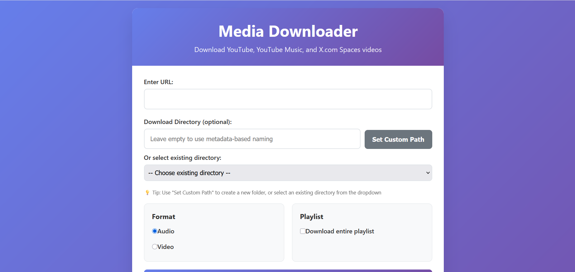 Github Fpmedia Media Downloader A Powerful Web Based Media