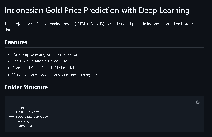 GitHub - bestoism/gold-price-forecasting-cnn-lstm: A hybrid CNN-LSTM model to predict Indonesian ...