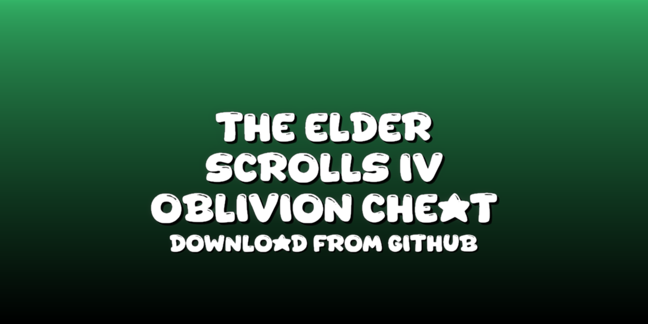 GitHub - DoruinorolRopoler/The-Elder-Scrolls-IV-Oblivion-Trainer: Download The Elder Scrolls IV ...