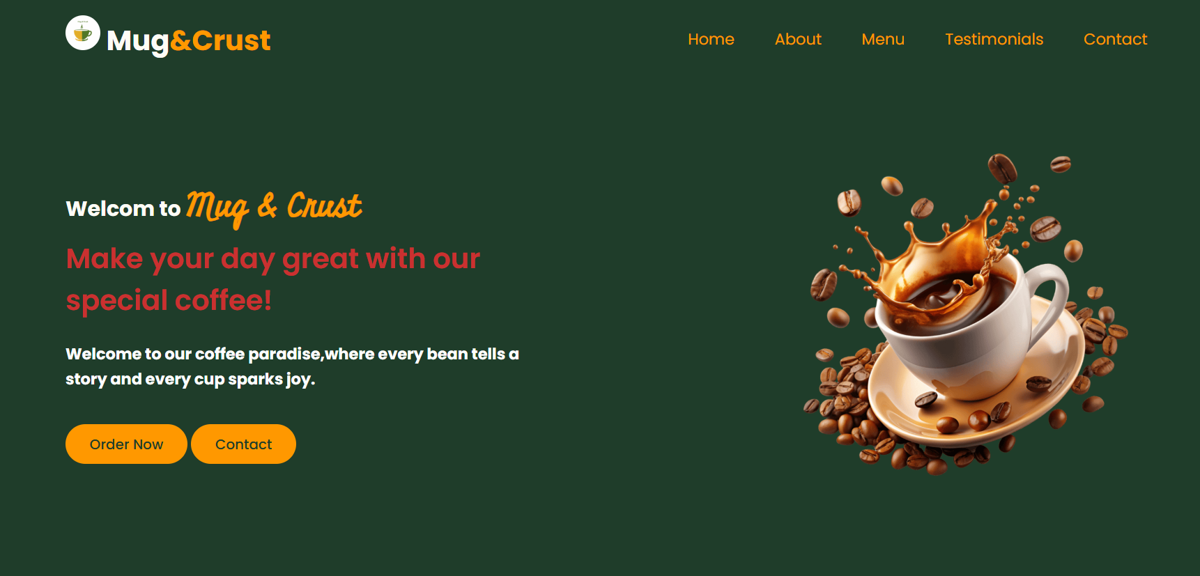 GitHub - AKF-Code-Zone/Mug-and-Crust: A responsive frontend café website built with HTML, CSS ...
