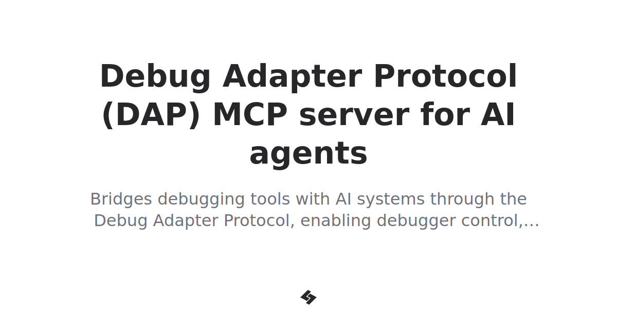 GitHub - mescottbeeker/mcp-dap: MCP to DAP AI Agent Code Debugging Automation in Rust