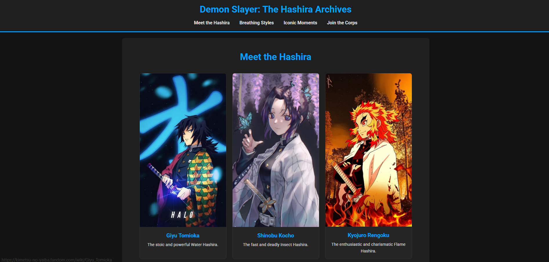 GitHub - Kartik-Sohal/Demon-Slayer-Hashira-Archives