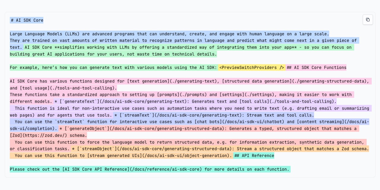 GitHub - zirkelc/chunkdown: Tree-based markdown text splitter