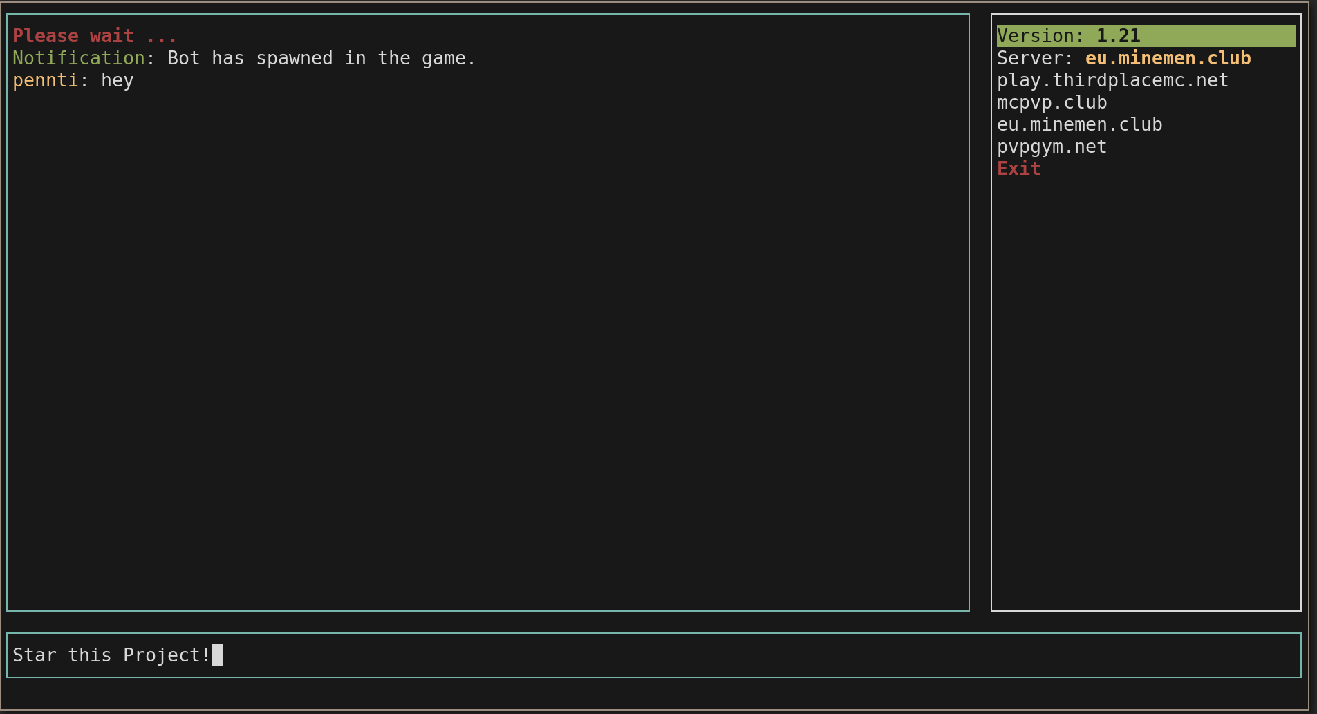 GitHub - Moritz344/mcsh: a simple cli tool that lets you connect to your favourite minecraft ...