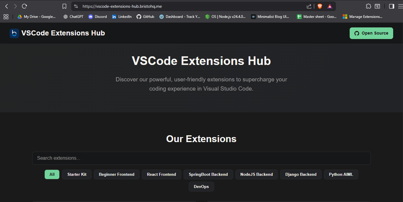 GitHub - BristoHQ/extensions-pack: A Open source collection of Visual Studio Code extension ...