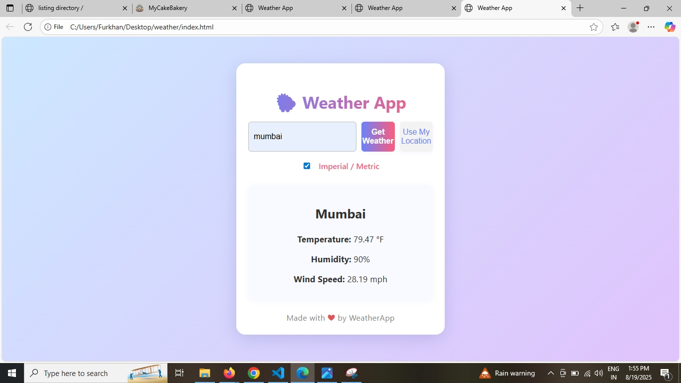GitHub - shaikhfurqan064/PROJECT-WEATHER: A REAL TIME WEATHER APP USING OPENWEATHER API,HTML,CSS,&JS