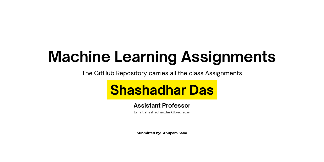GitHub - anupam-codespace/Machine-Learning-Assignments: This repository ...