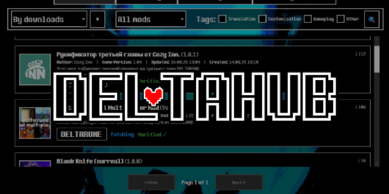 GitHub - y114git/DELTAHUB: Mod Manager for DELTARUNE, UNDERTALE, etc. with additional features!