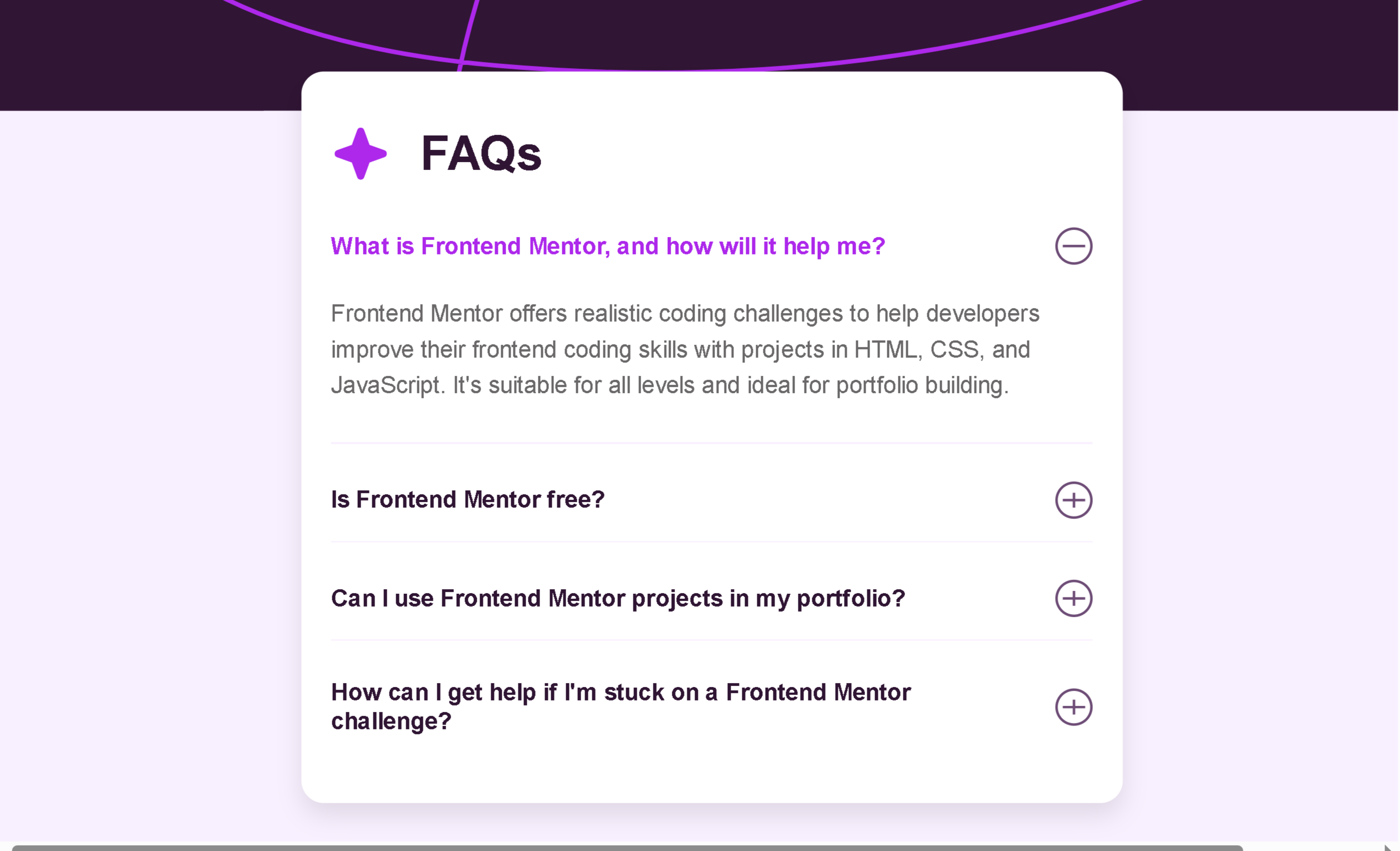 GitHub - lounis888/FAQ-accordion: this challenge is about creating a FAQ accordion, where, users ...