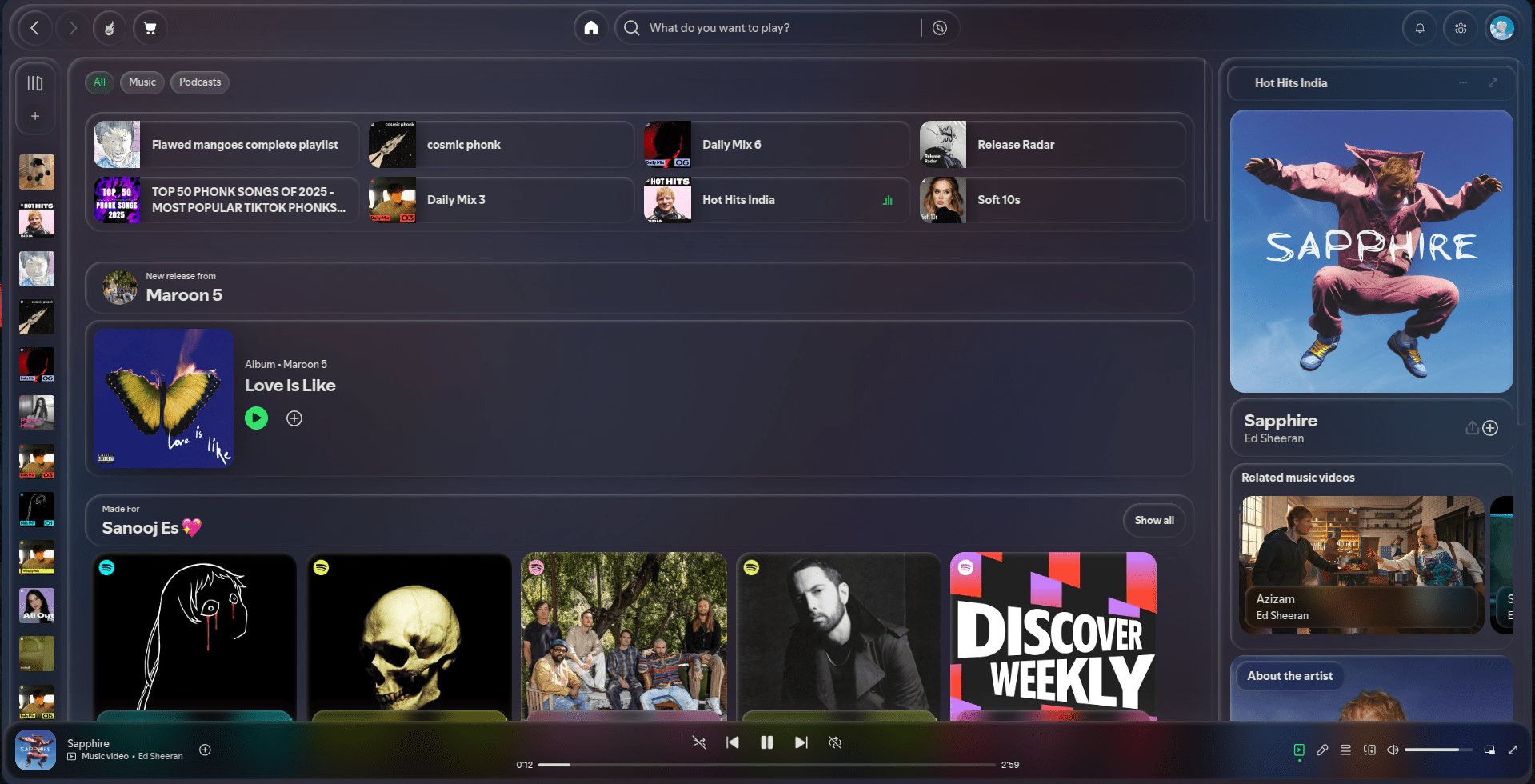 GitHub - sanoojes/spicetify-glassify: A fluid glassmorphic theme for Spotify.