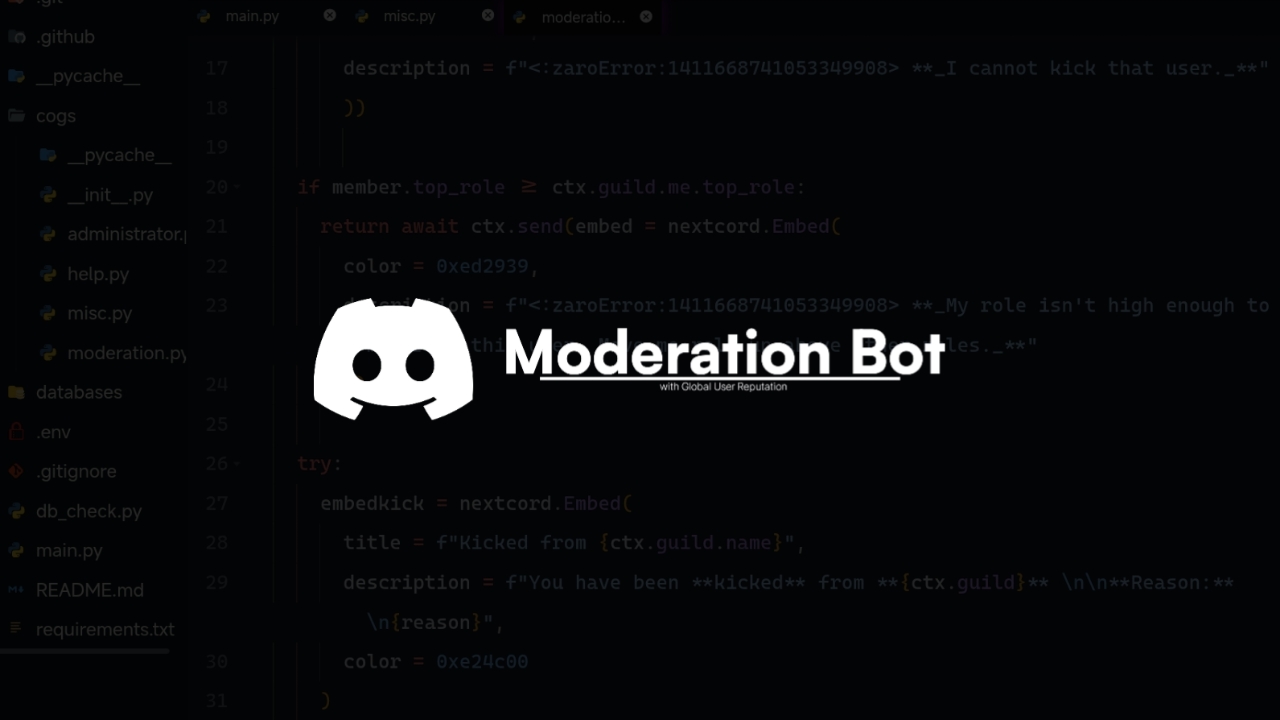 GitHub - ayushdotdev/discord-moderation-bot: A discord server moderation bot built with nextcord ...