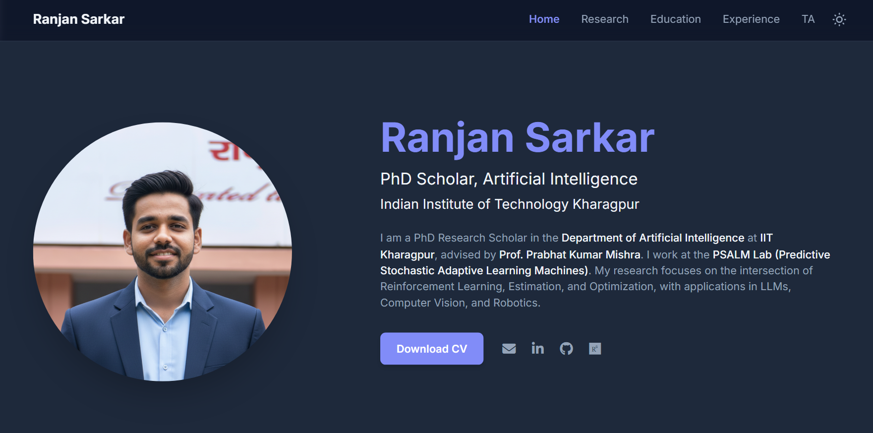 GitHub - ranjan-sarkar/ranjan-sarkar.github.io: Academic Portfolio Website of Ranjan Sarkar
