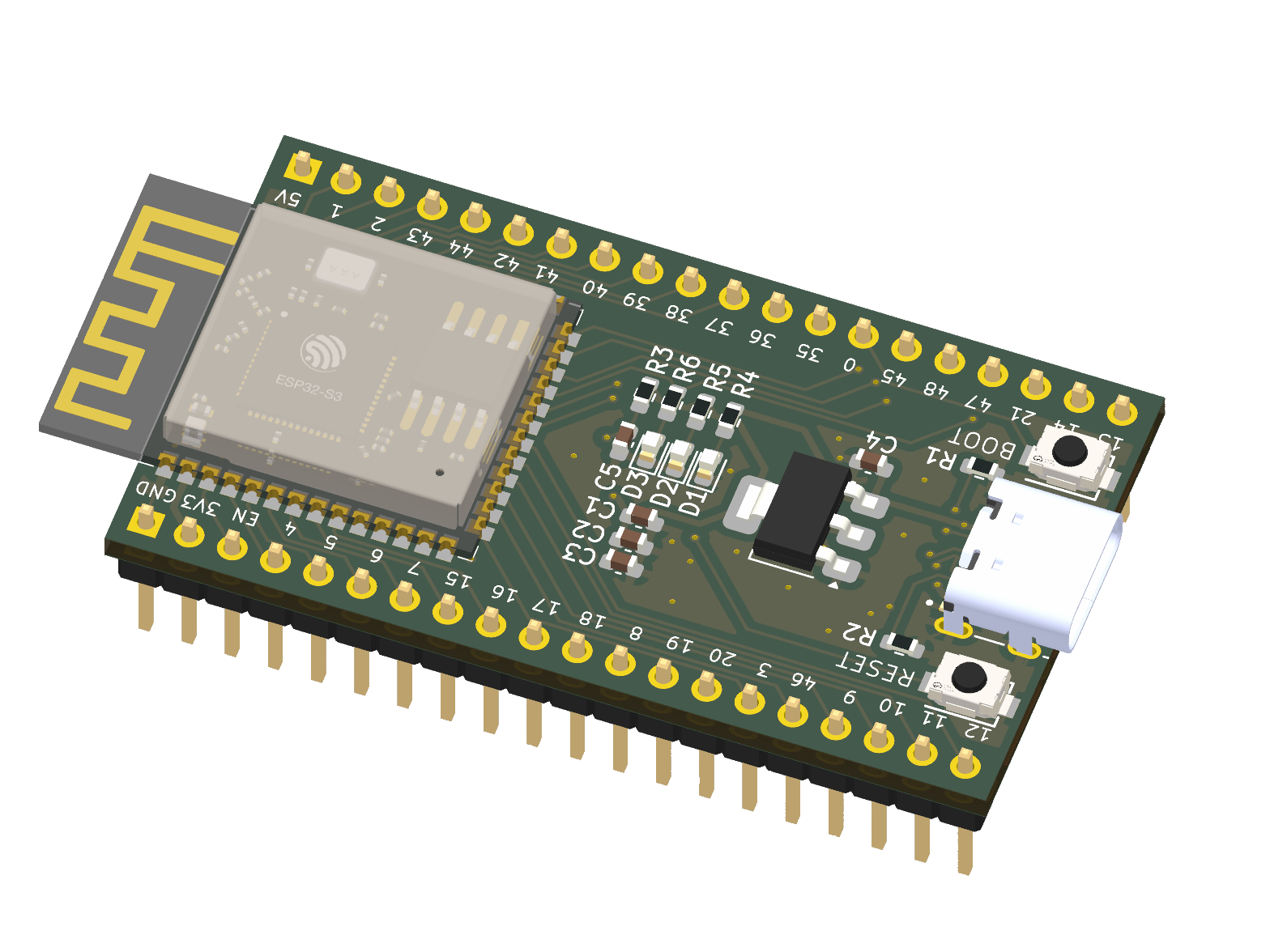 GitHub - atomic14/basic-esp32s3-dev-board: A simple ESP32 S3 Dev Board.