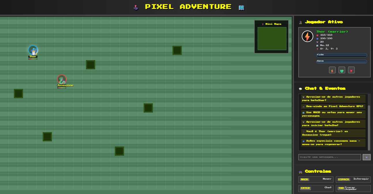 GitHub - kelidss/Pixel-adventure: RPG pixel art com batalhas por turnos, mapa interativo e ...