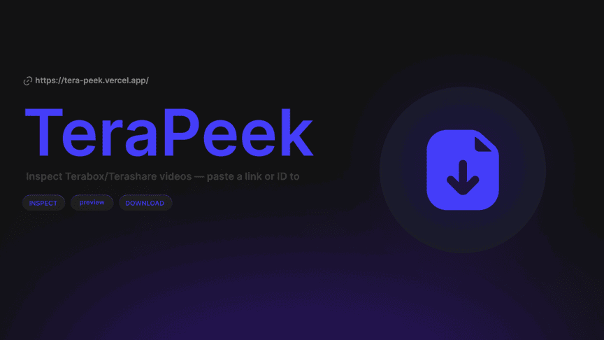 GitHub - saahiyo/tera-peek: Inspect, preview, and download Terabox/Terashare videos with ...