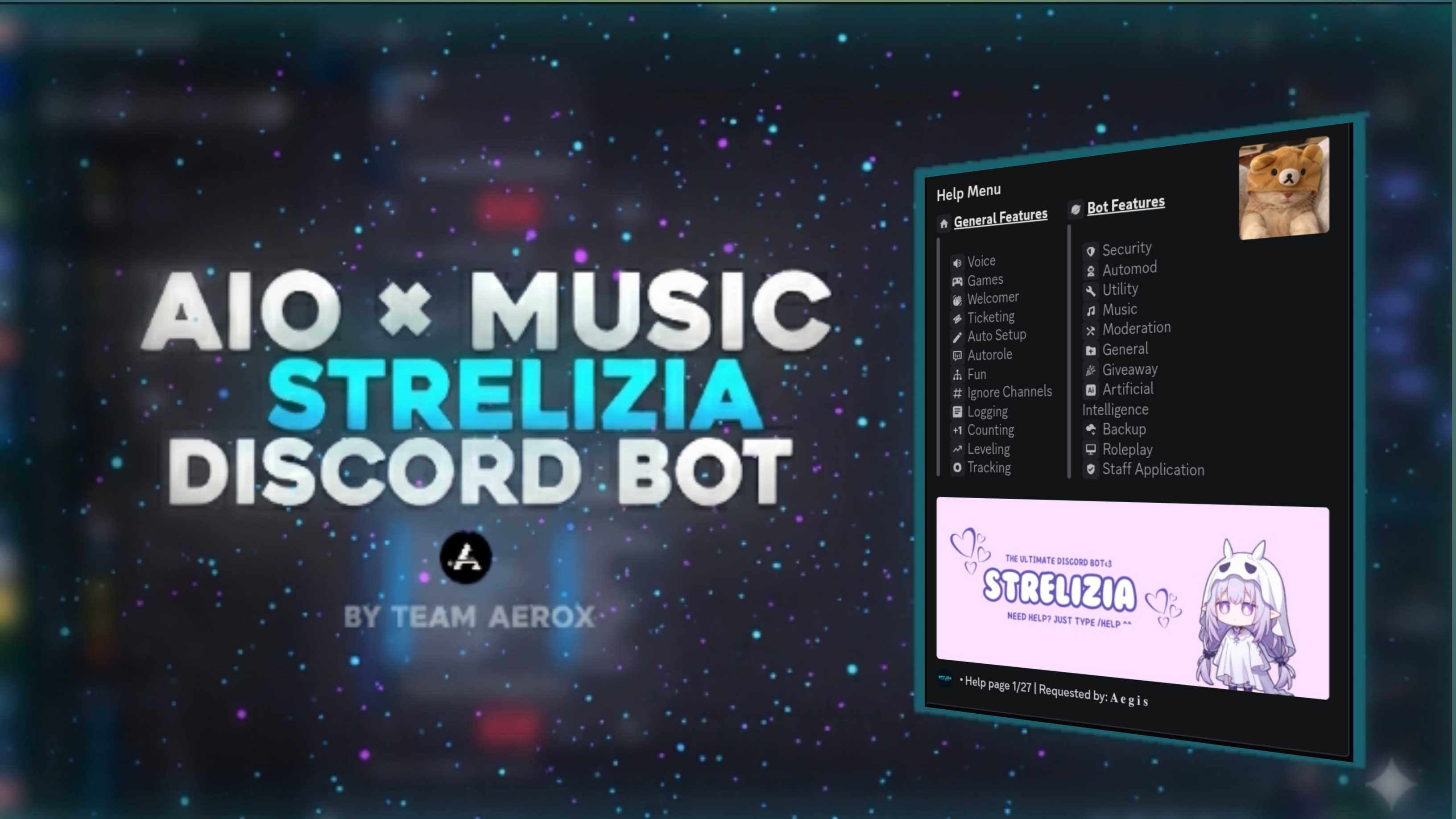 GitHub - AeroXDevs/Strelizia-All-In-One-Bot: All-in-one Discord bot