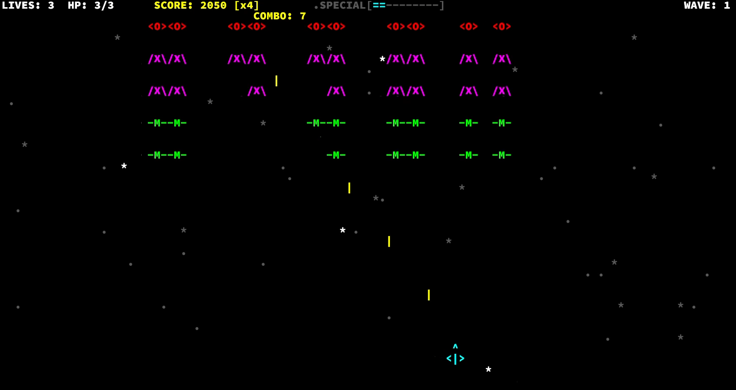 GitHub - 7etsuo/galaga: Galaga terminal game