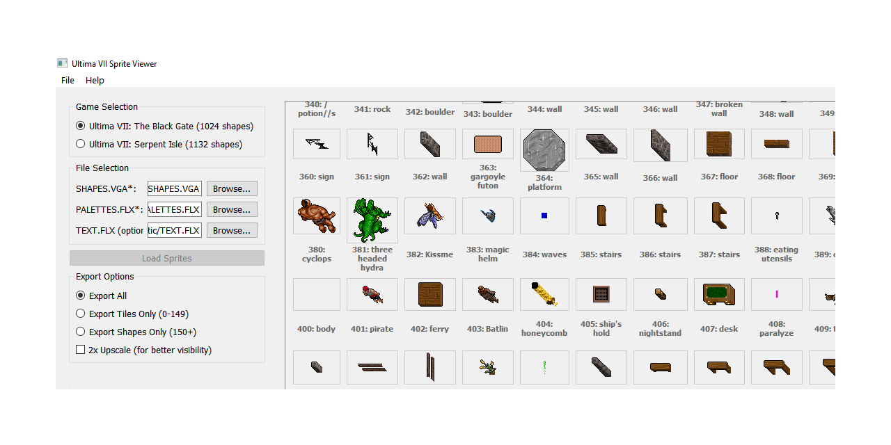 GitHub - gapfrey/ultima-vii-sprite-viewer: A tool for viewing and ...
