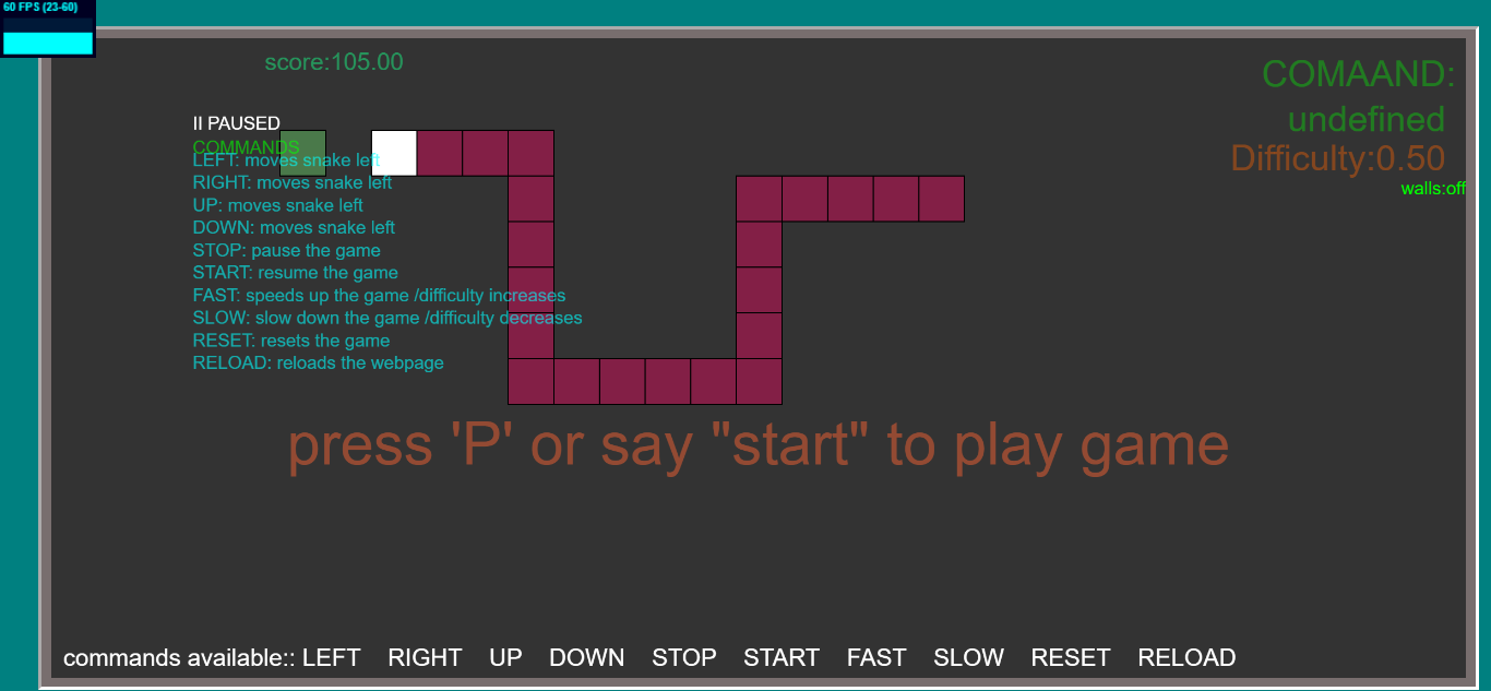 GitHub - akashraj9828/SnakeGame-speech-recognition: arcade snake game ...