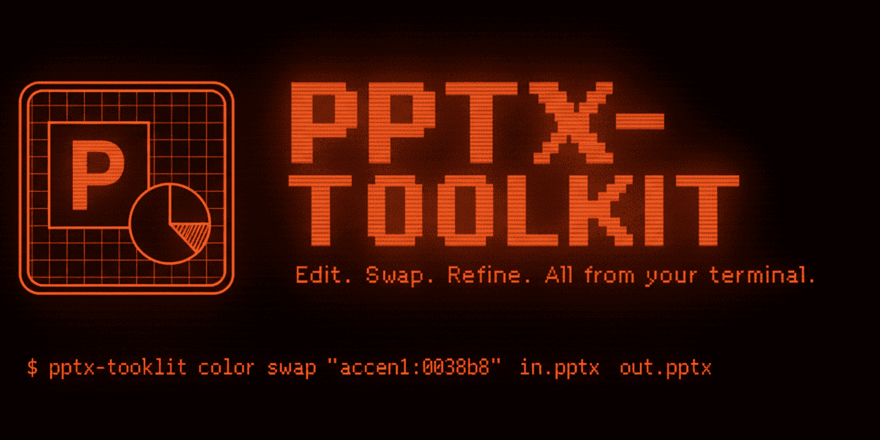 GitHub - pmdci/pptx-toolkit: Lightweight, cross-platform Microsoft® PowerPoint manipulation toolkit