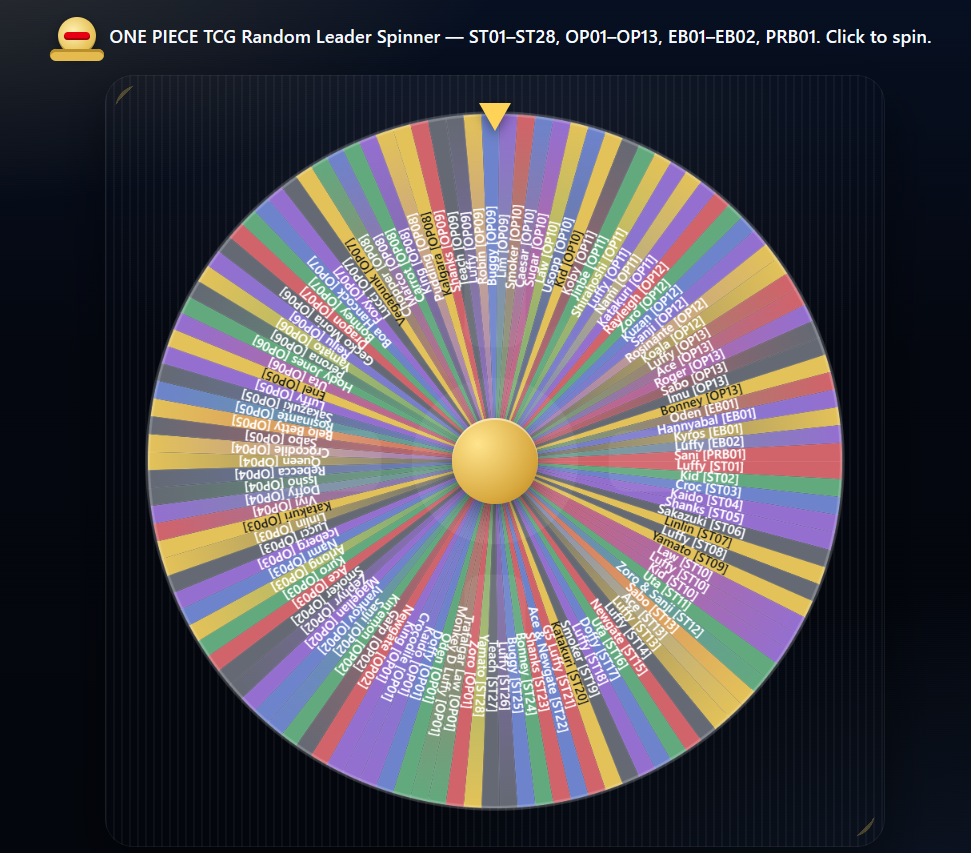 GitHub - csaul39/onepiece-leader-spinner: An unofficial random leader spinner for the ONE PIECE ...