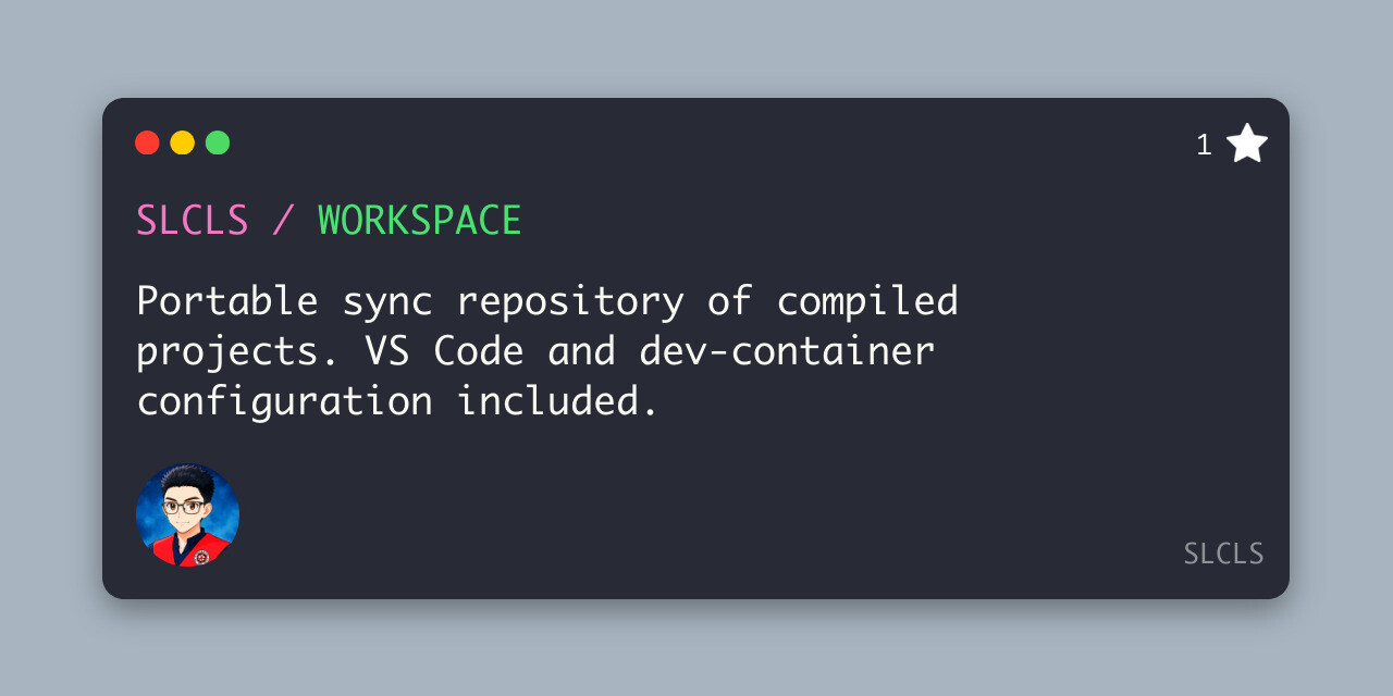 GitHub - SLCLS/WORKSPACE: Portable sync repository of compiled projects. VS Code and dev ...