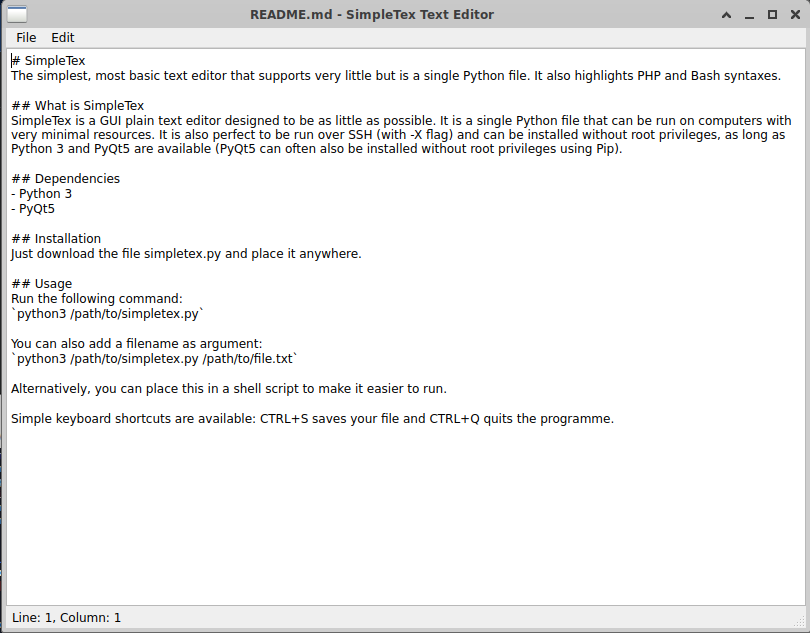 GitHub - ppp-x/SimpleTex: The simplest, most basic text editor that ...