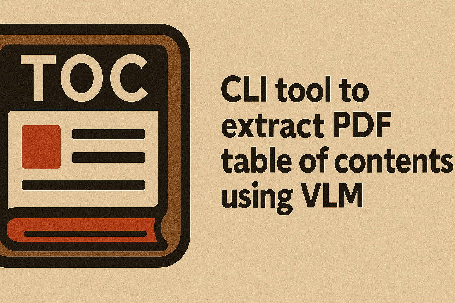 GitHub - pi-dal/ebook-toc: CLI tool to extract PDF table of contents using VLM