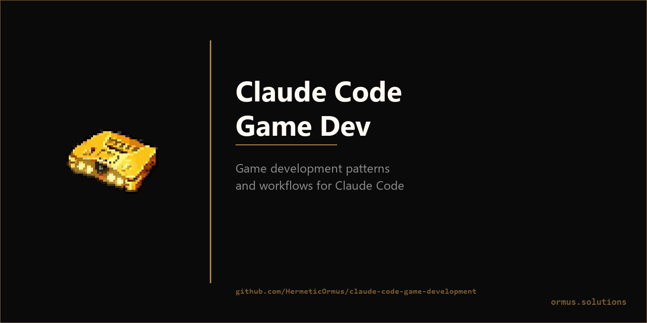 GitHub - HermeticOrmus/claude-code-game-development: Game development ...