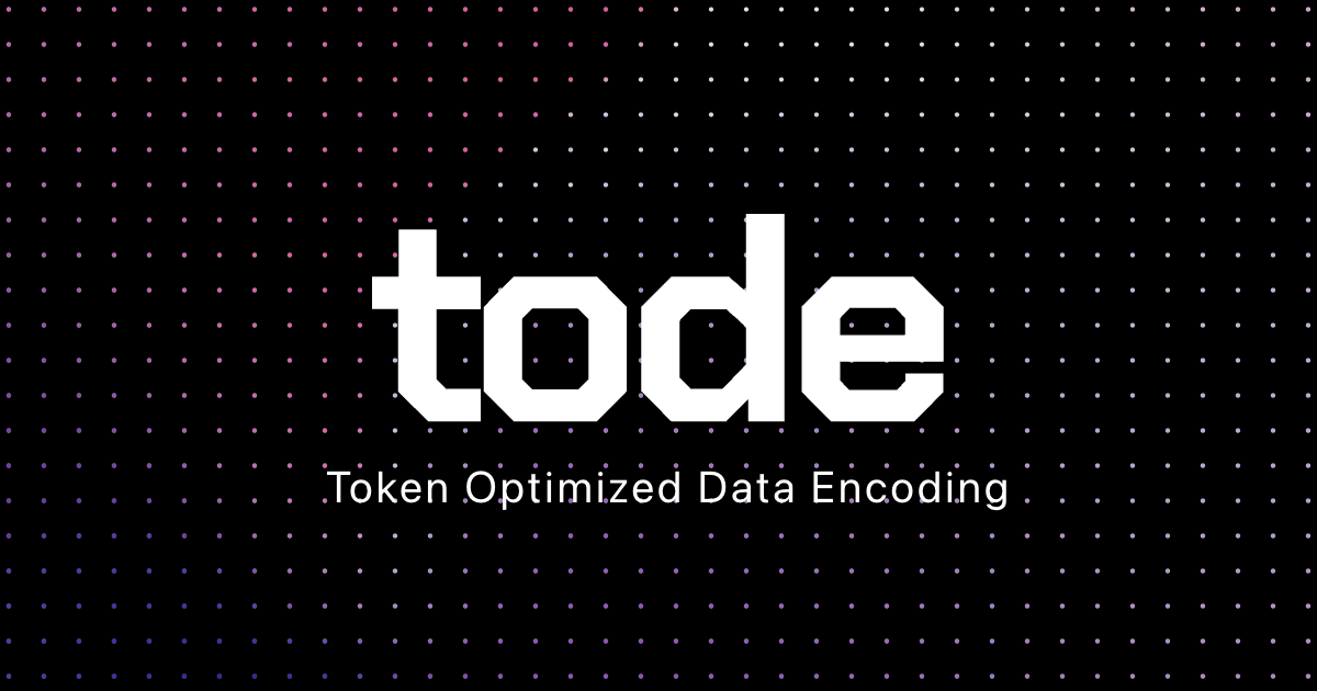 GitHub - tode-format/TODE: TODE — Token Optimized Data Encoding ...