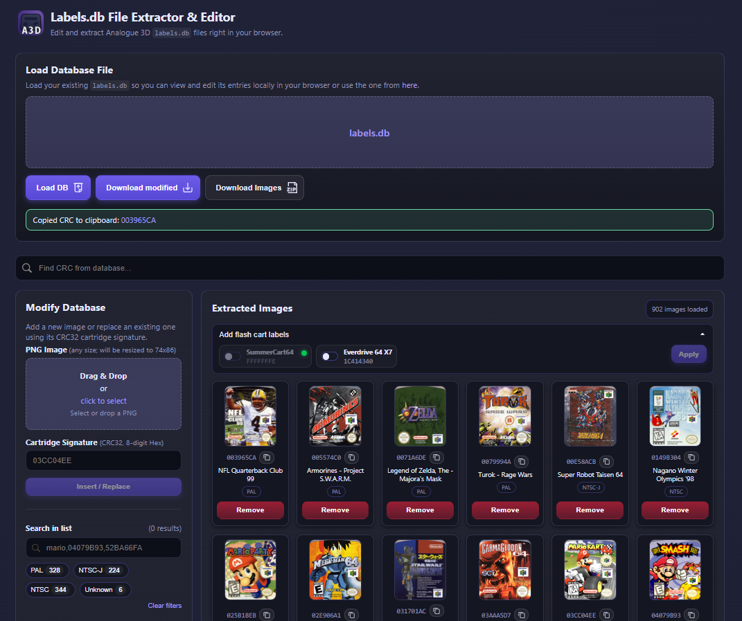 GitHub - Chrisser73/analogue-3d-labels-db-editor: Labels.db File Editor for Analogue 3D Label Images