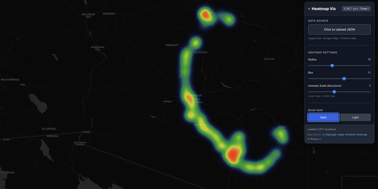 GitHub - ry-li/google-maps-timeline-heatmap: Google Maps Timeline ...