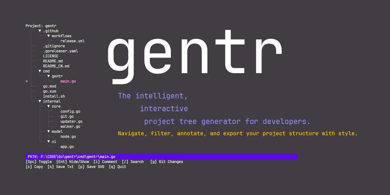 GitHub - DoraleCitrus/gentr: The intelligent, interactive project tree ...