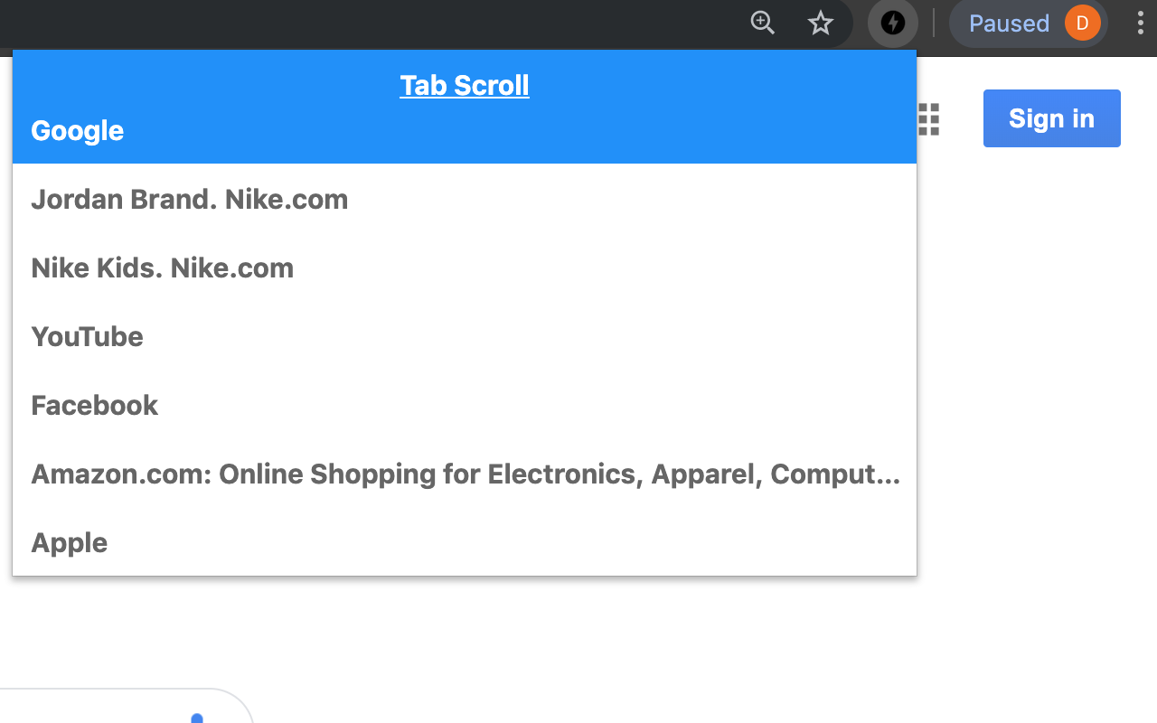 GitHub - dsandif/Tab-Scroll: A Chrome Extension that allows you to ...