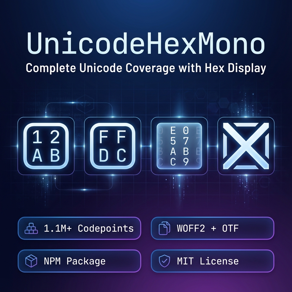 GitHub - Pratnomenis/unicode-hex-mono: Complete Unicode monospaced font ...