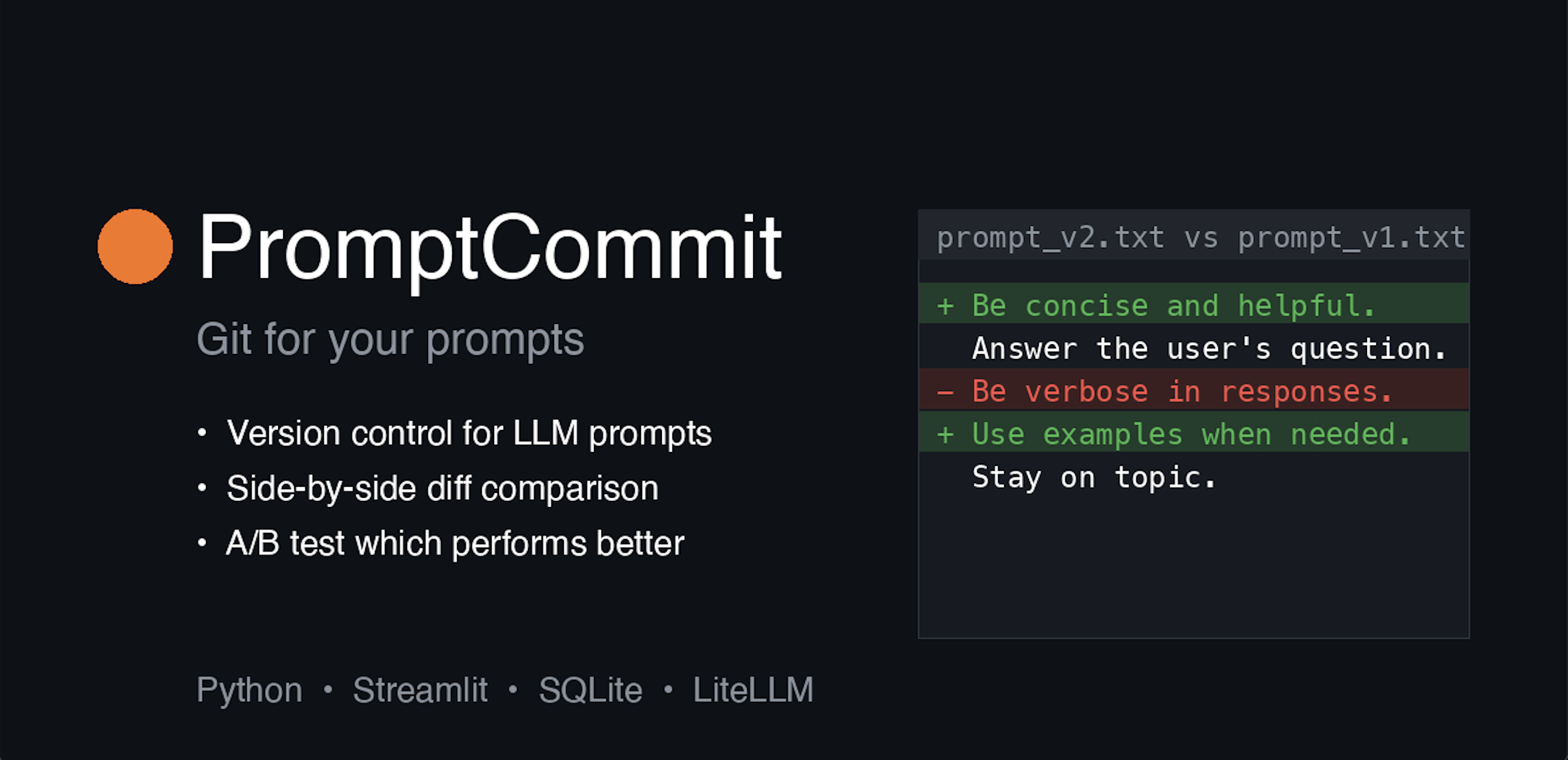 GitHub - martc03/PromptCommit: Git for your prompts. Version control, A ...