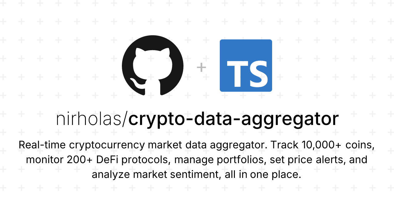 GitHub - nirholas/crypto-data-aggregator: Real-time cryptocurrency ...