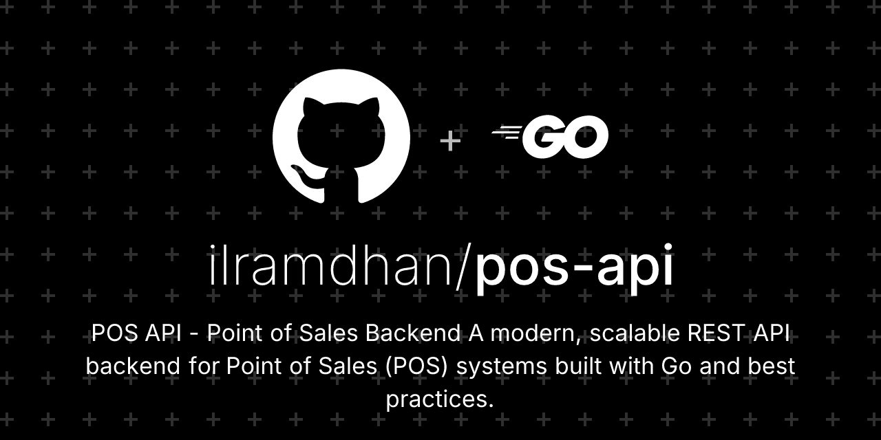 GitHub - ilramdhan/pos-api: POS API - Point of Sales Backend A modern ...