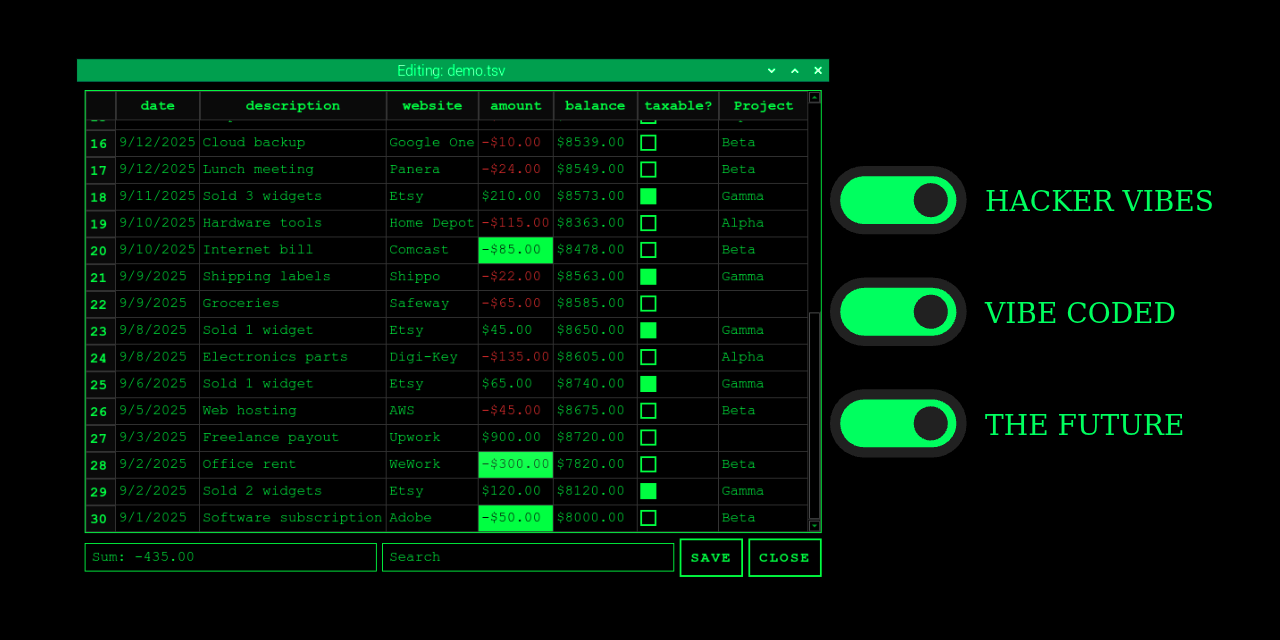 GitHub - Botspot/vibe-editor: 100% vibe-coded CSV/TSV spreadsheet ...