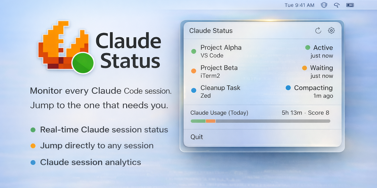 GitHub - gmr/claude-status: macOS Menu Bar + Desktop Widget for Claude ...