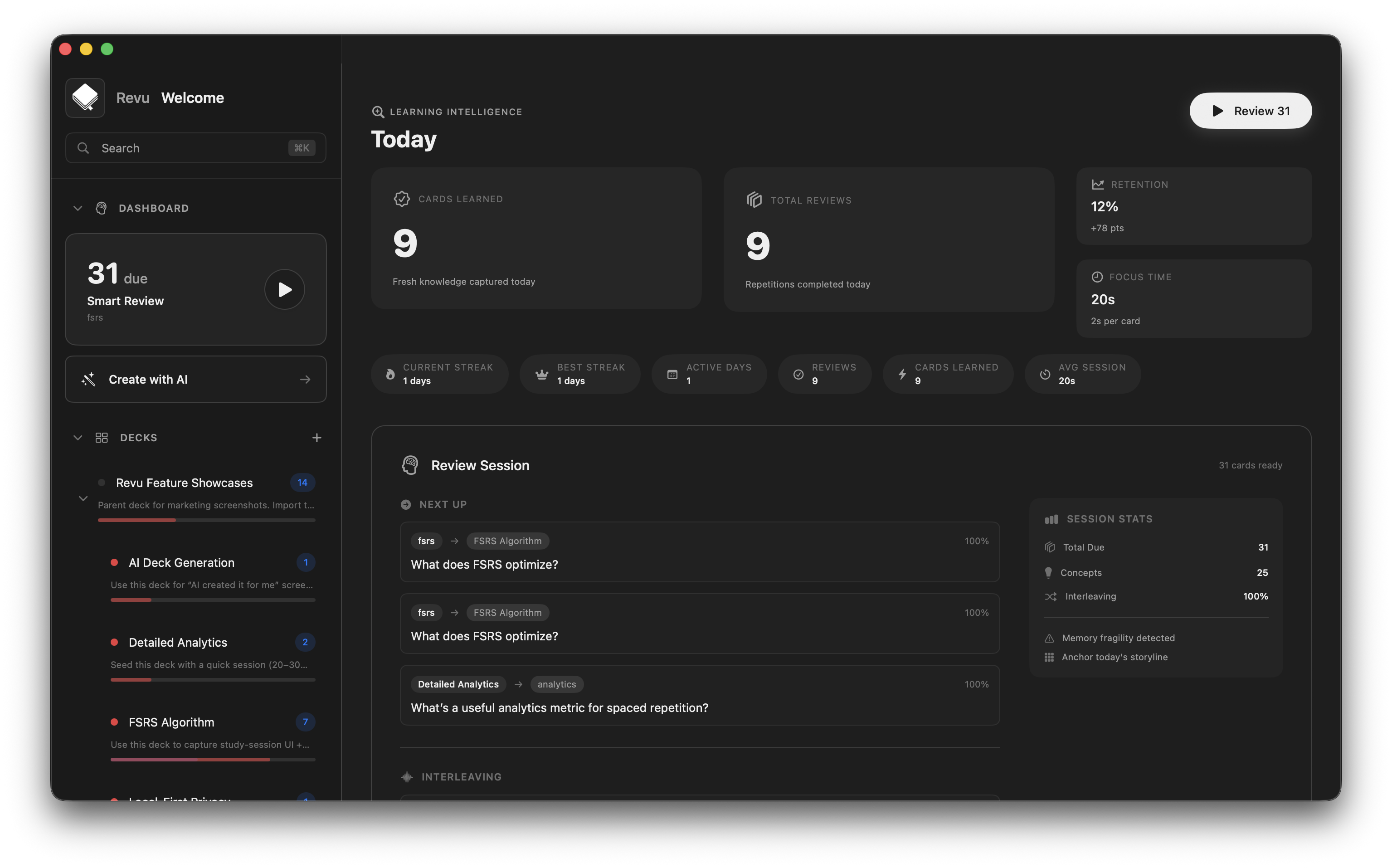 GitHub - JuliusBrussee/revu-swift: Local-first macOS study app with ...