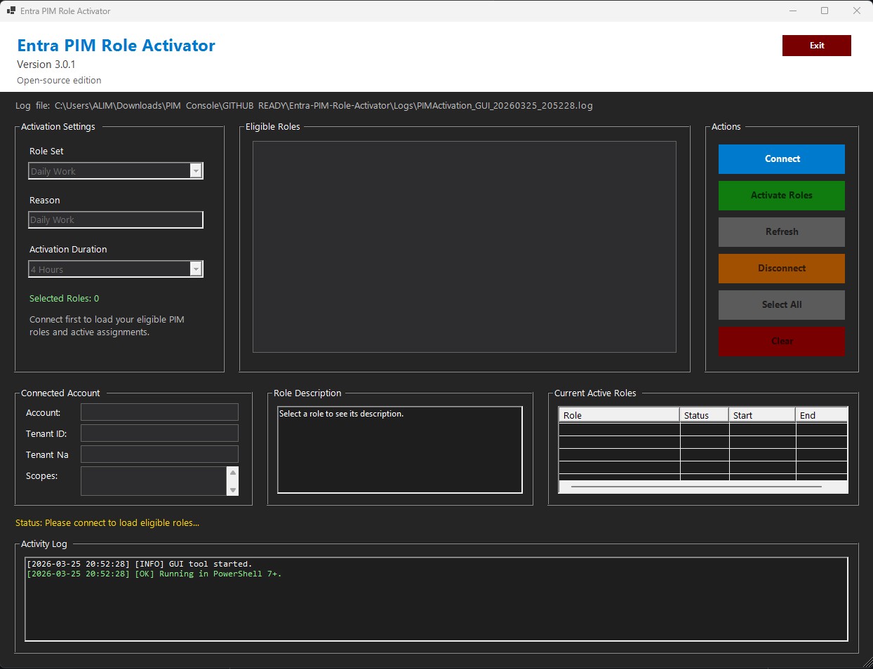 GitHub - cloudwithusamah/entra-pim-role-activator: GUI tool for ...