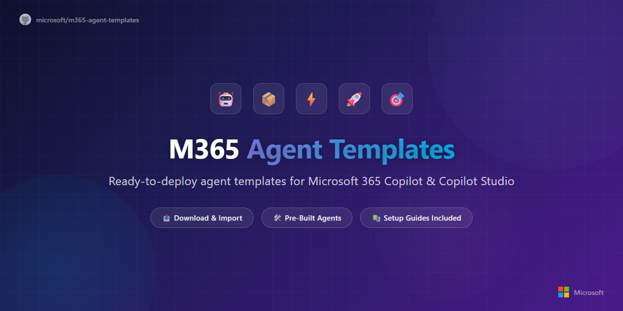 GitHub - microsoft/m365-agent-templates · GitHub