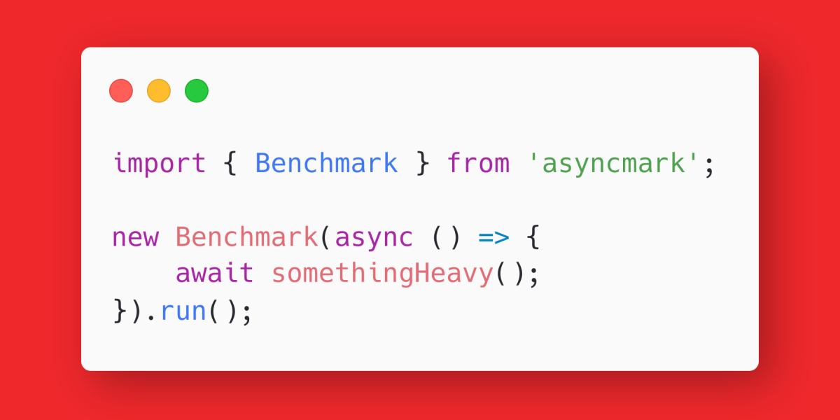 Github Macratasyncmark A Benchmarking Library For Javascript That Supports Promise